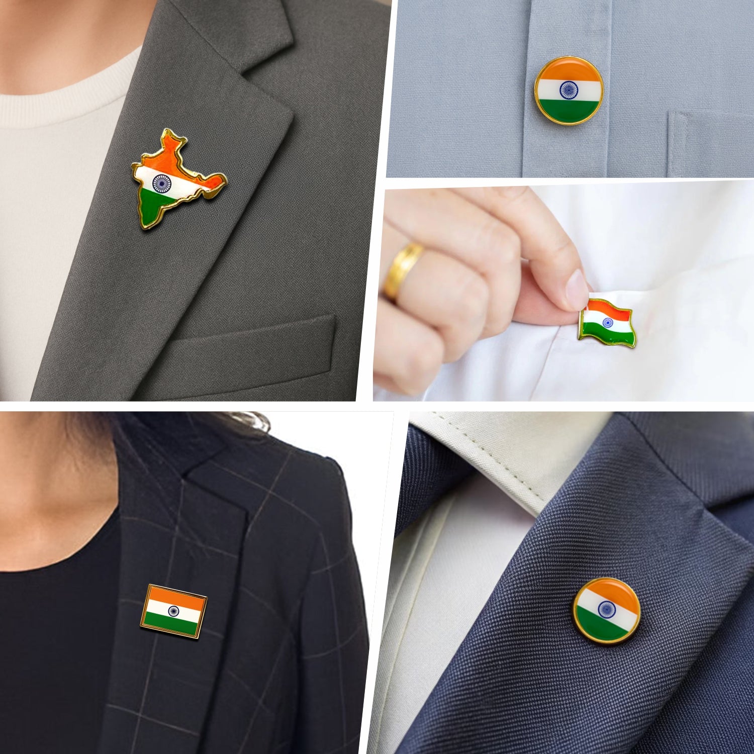 Indian Patriotic Badges | National Pride Pins | Luv My India