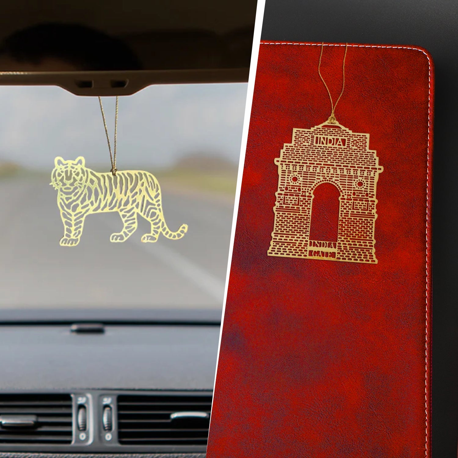 Patriotic Bookmark Set | Luv My India Bookmarks | 2.5x2 Inch Tiger Boo