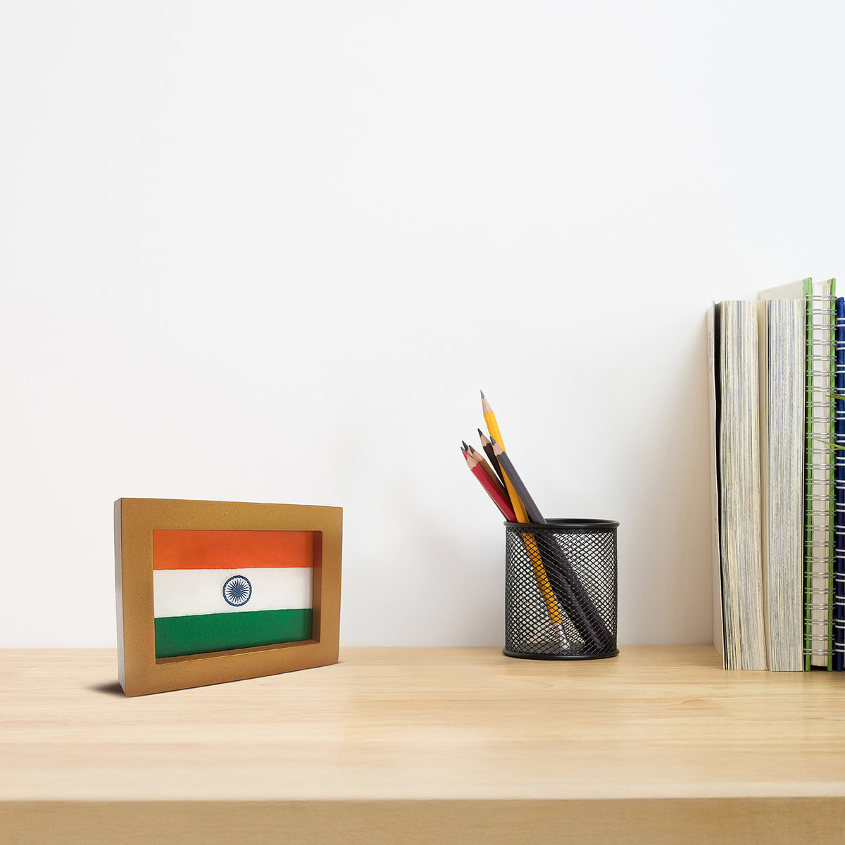 Khadi Tiranga / Tricolour Frame | Luv My India 4x3 Inches Brown Frame