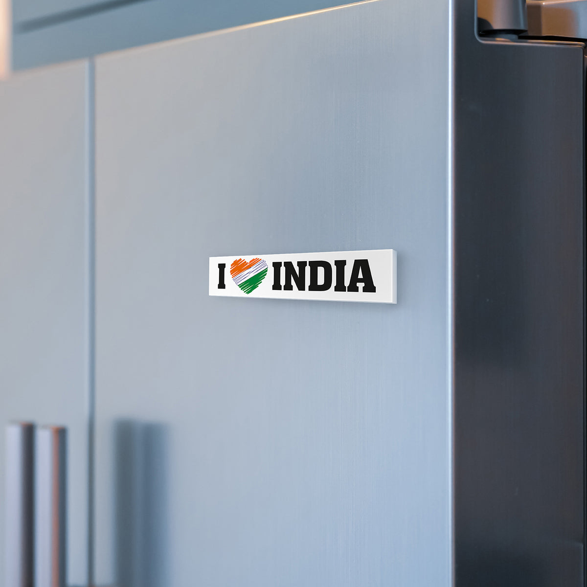 Luv My India Patriotic 4x1 Inch I Love India Themed Fridge Magnet
