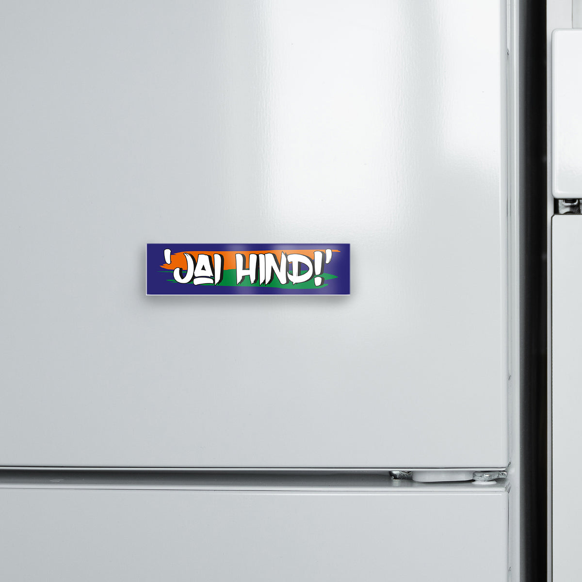 Luv My India Patriotic 4x1 Inch I Love India Themed Fridge Magnet