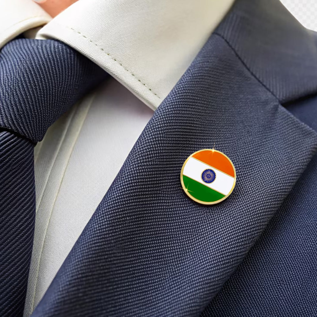 Indian Patriotic Badges | National Pride Pins | Luv My India