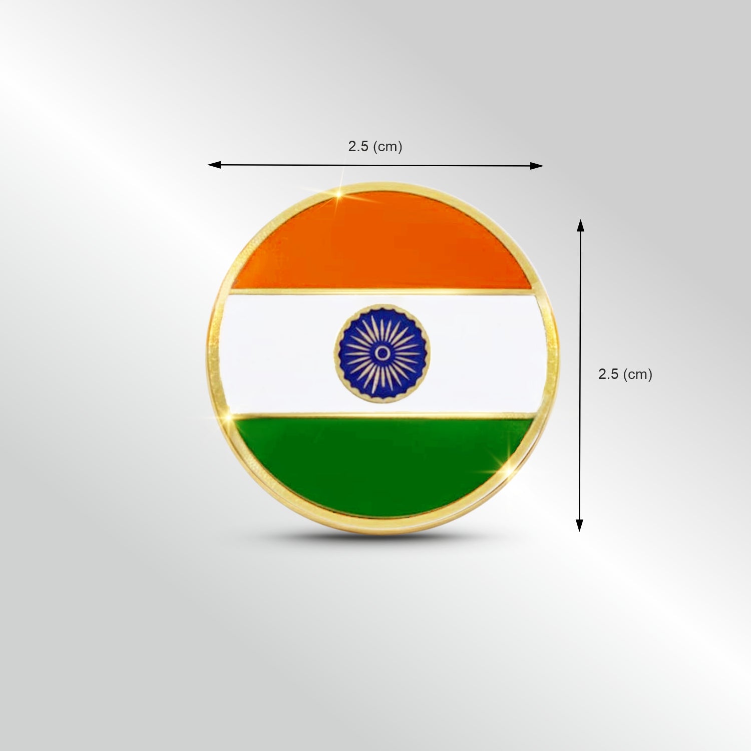 Tricolour Magnetic Badge | Luv My India Premium Enamelled Round Badge