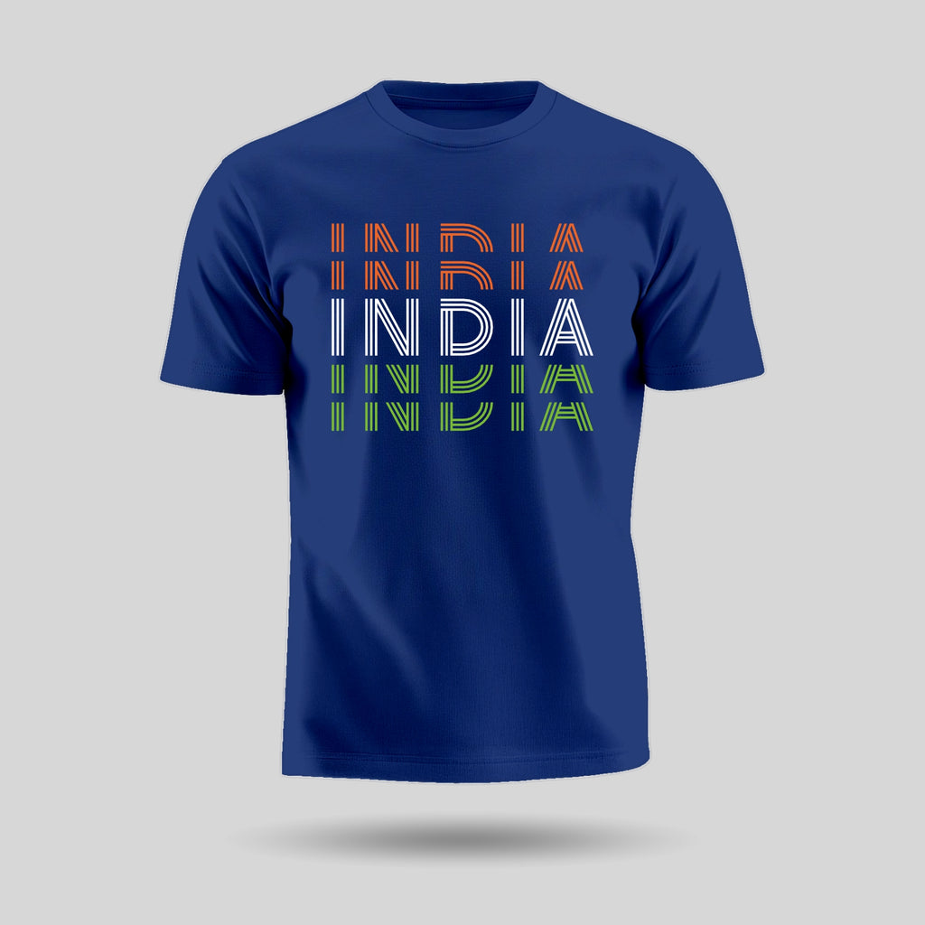 India Tiranga Round Neck Unisex T-Shirt | Pure Cotton Luv My India Fas