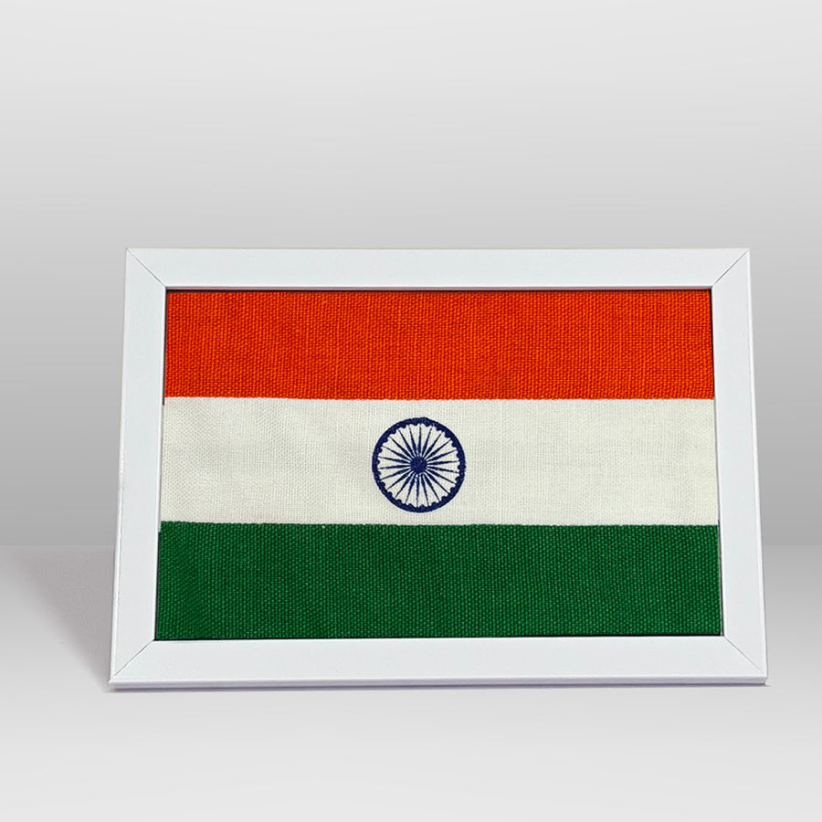 Khadi Tiranga / Tricolour Hanging Frame For Wall Decor | Luv My India