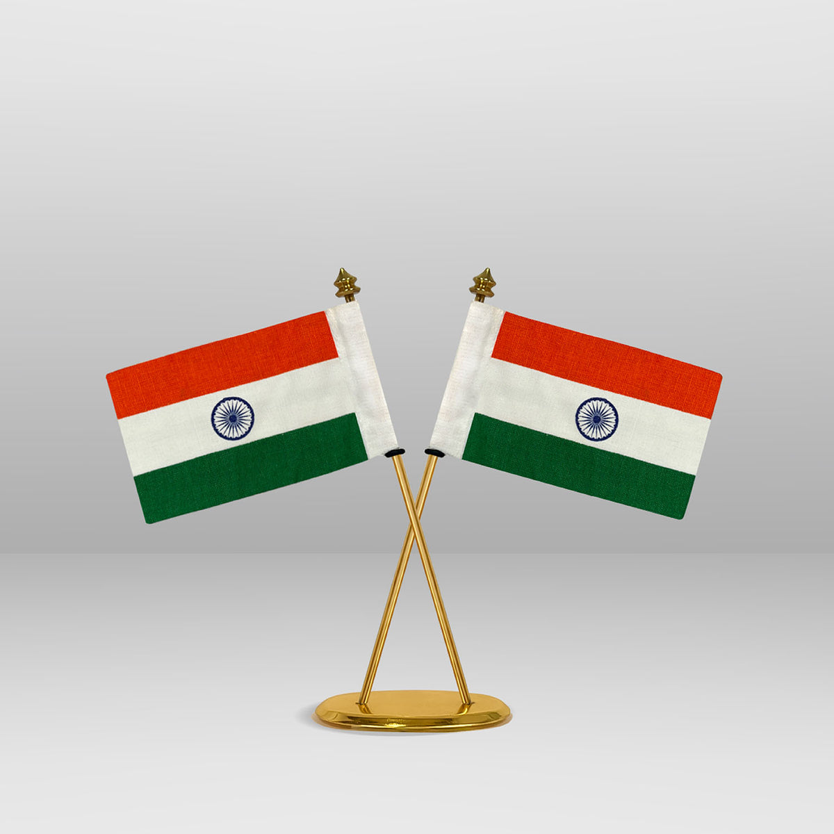 Cross Flag Khadi Tiranga / Tricolour For Office Mandir | Luv My India